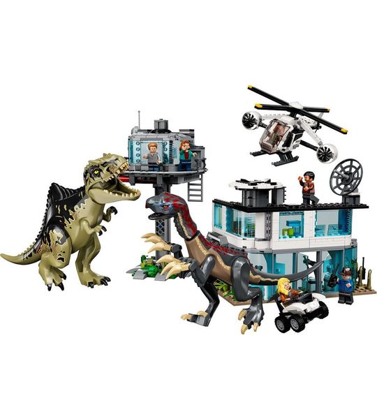 LEGO Jurrasic World Giganotosaurus AND Therizinosaurus Attack ...